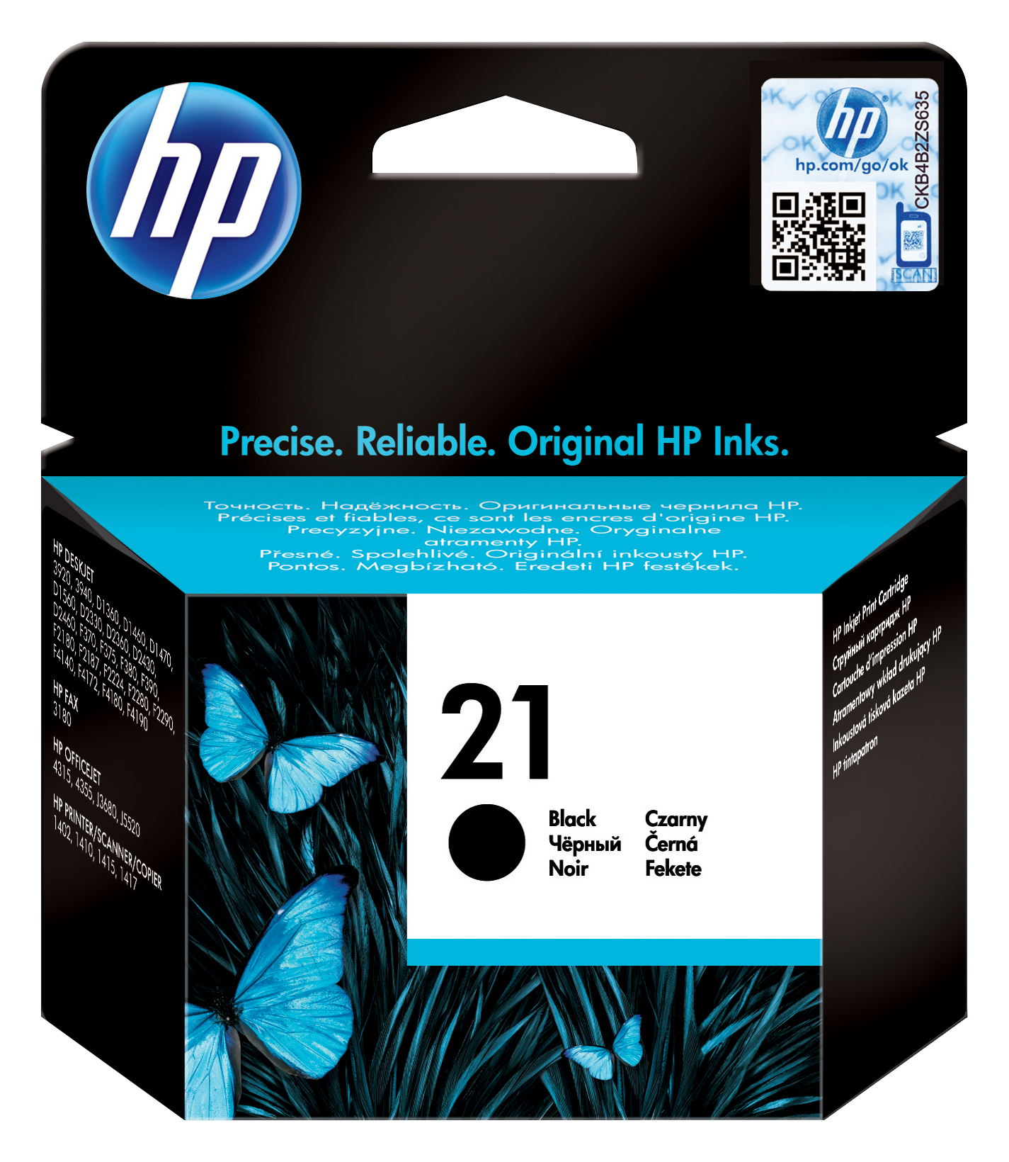 HP 21 Black Original Ink Cartridge – Transparent