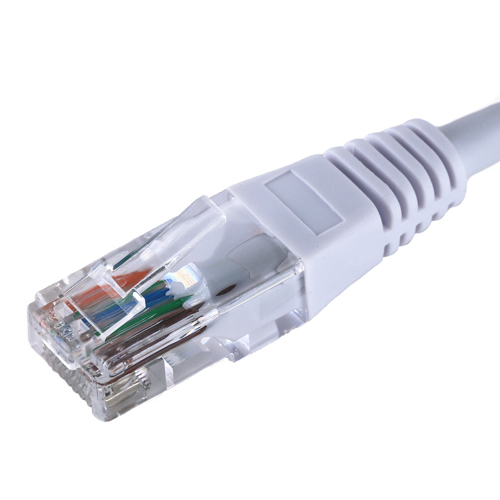 Cablenet 4m Cat5e RJ45 White U/UTP PVC 24AWG Flush Moulded Booted Patch ...